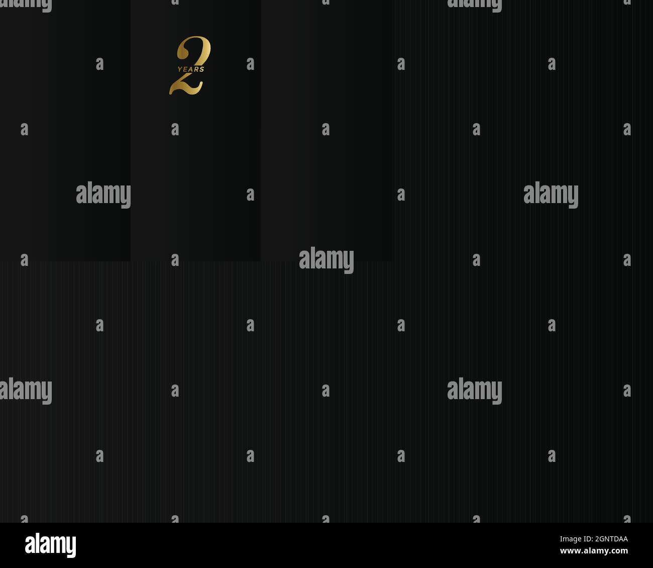 Anniversary company logo, 2 years, two gold number, wedding anniversary ...