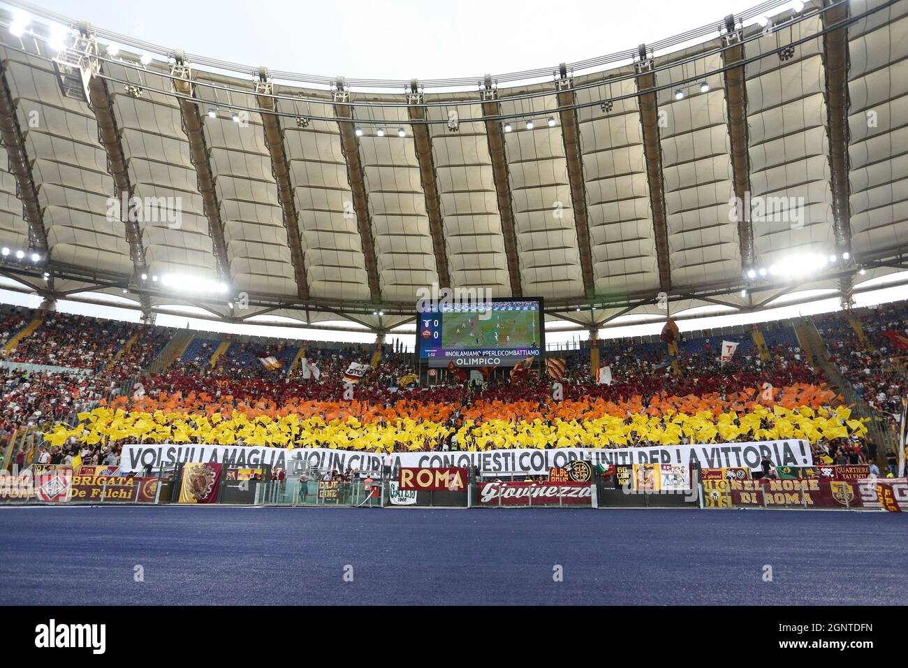 Roma' fans coreography during the Italian championship Serie A football ...