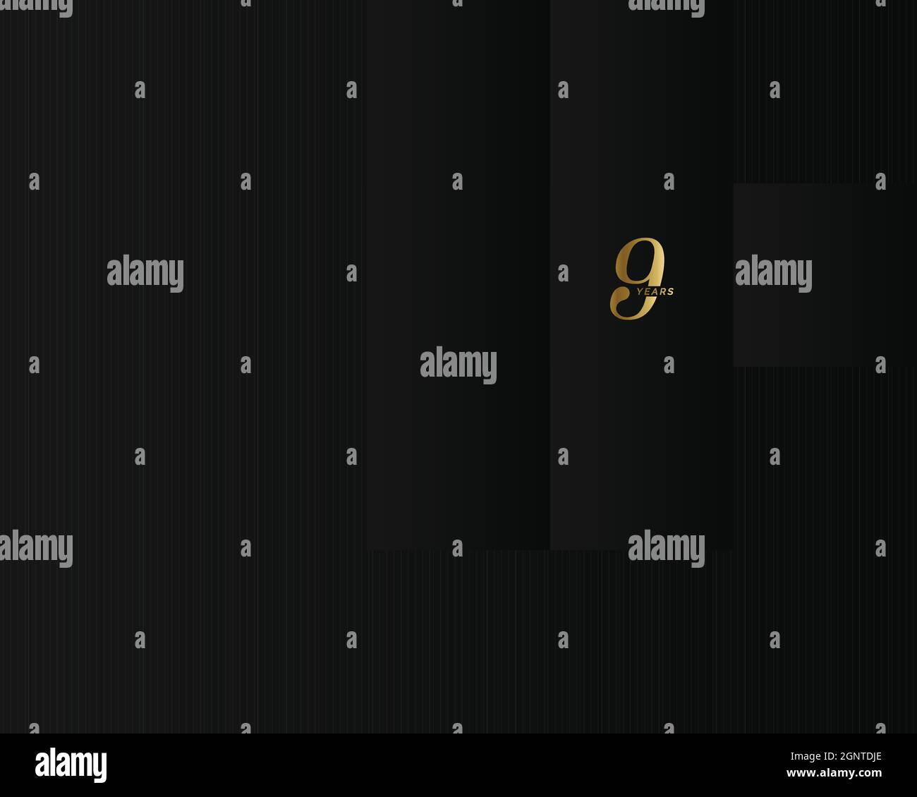 Anniversary company logo, 9 year, ninth gold number, wedding ...