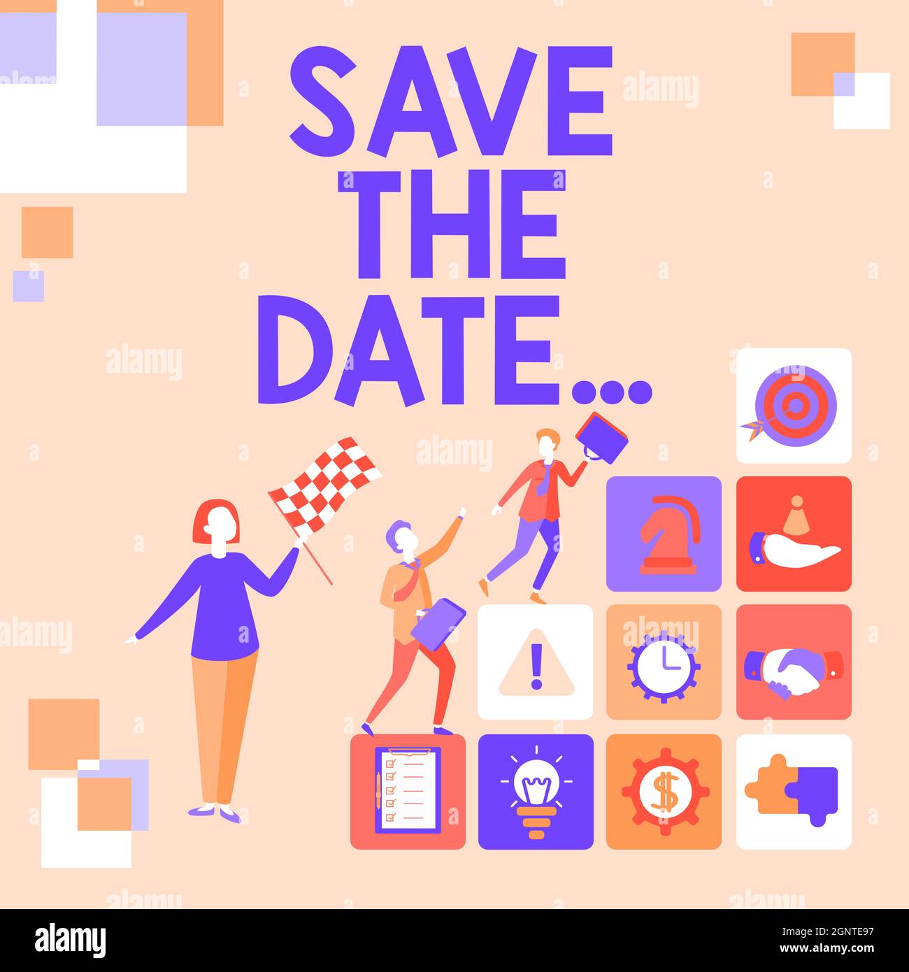 Inspiration showing sign Save The Date. Business showcase remember ...