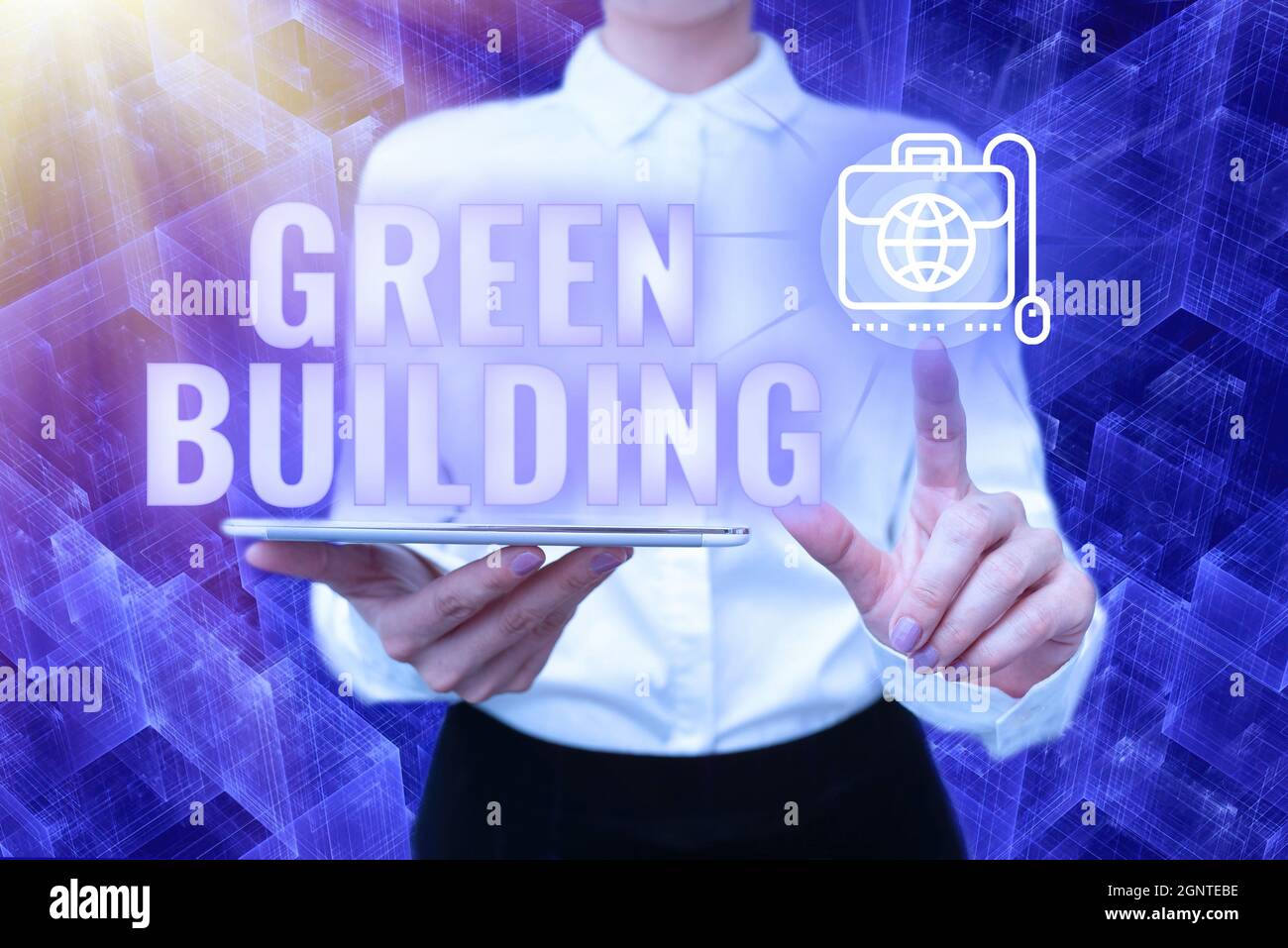 Handwriting text Green Building. Business idea A structure that is ...