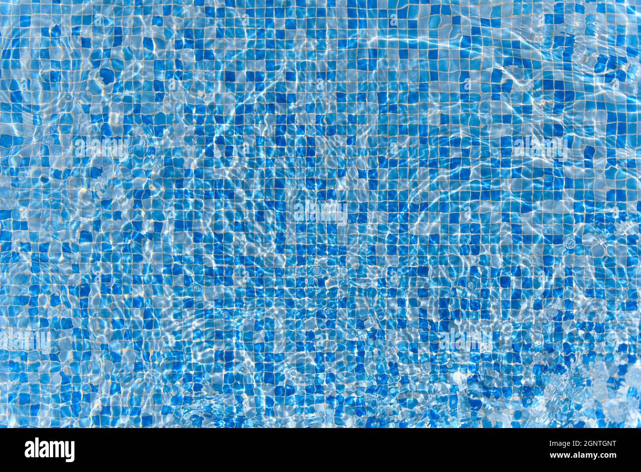 Swimming pool mosaic bottom caustics ripple like sea water and flow ...