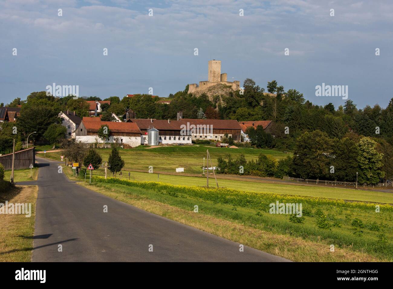 Towering above the region: the ruins of Murach castle Stock Photo - Alamy