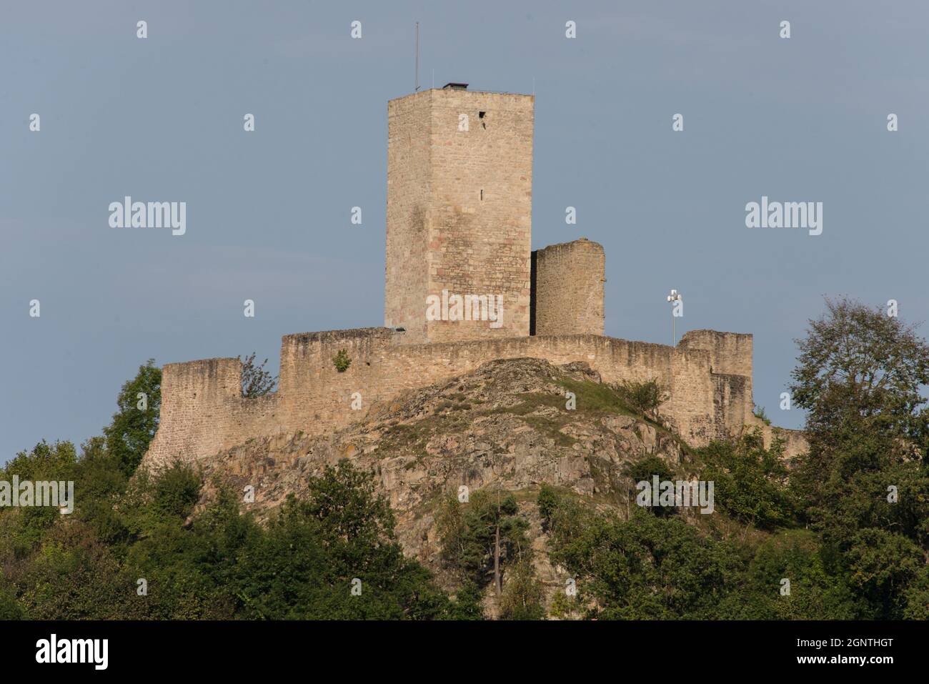 Towering above the region: the ruins of Murach castle Stock Photo - Alamy