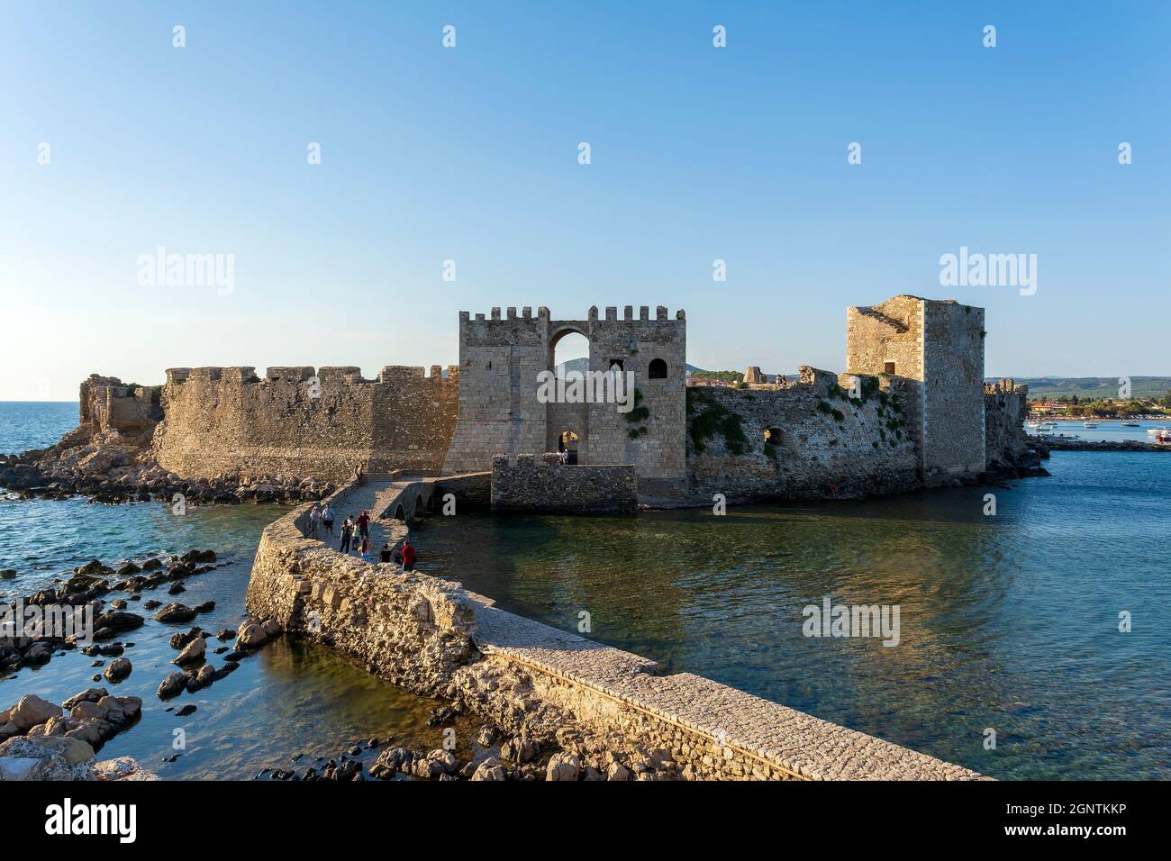 Methoni, Greece - August 10, 2018: The Methoni Venetian Fortress in the ...