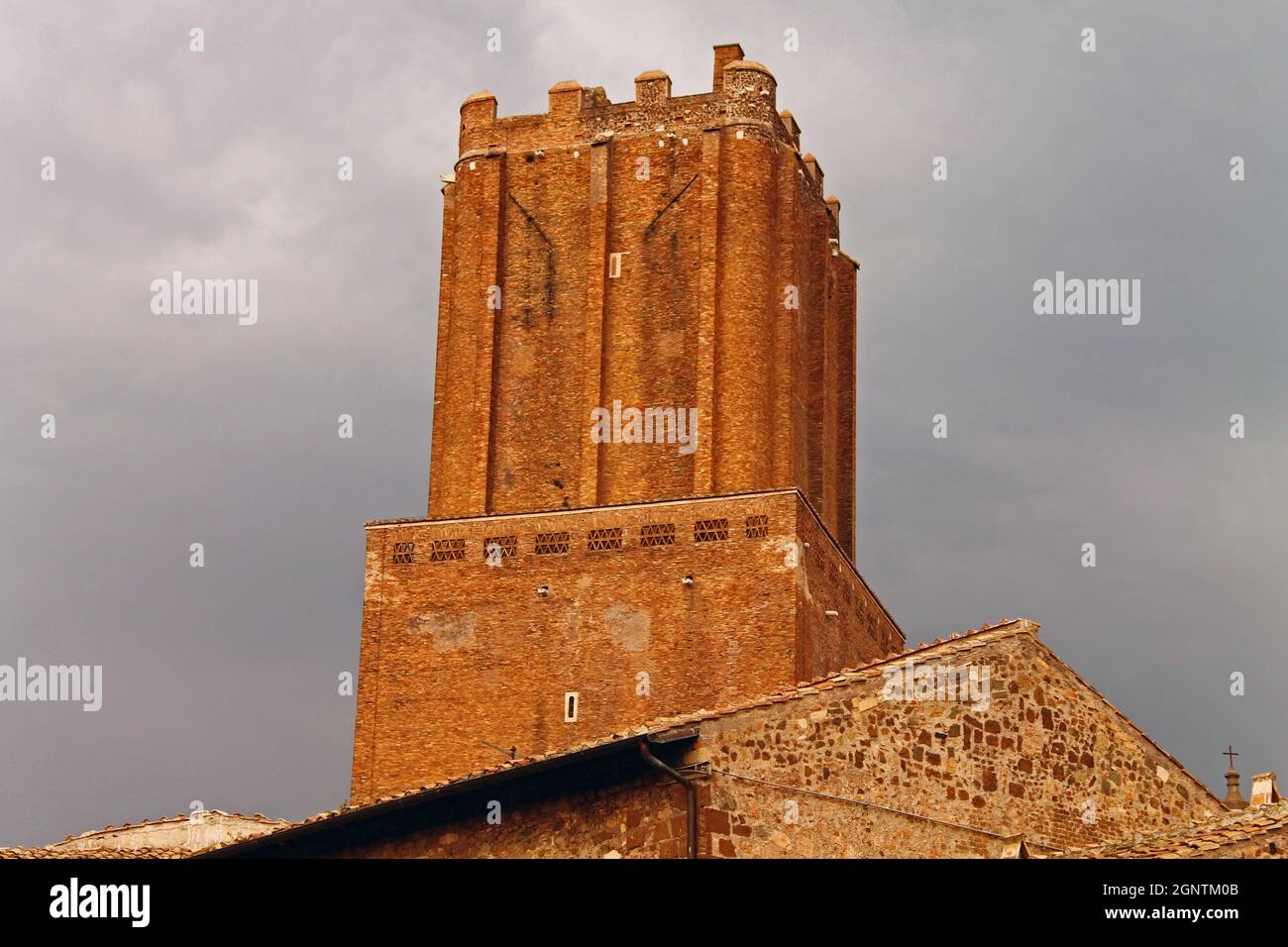 The fortified Tower of the Militia in Trajan's Market in Rome in Italy ...