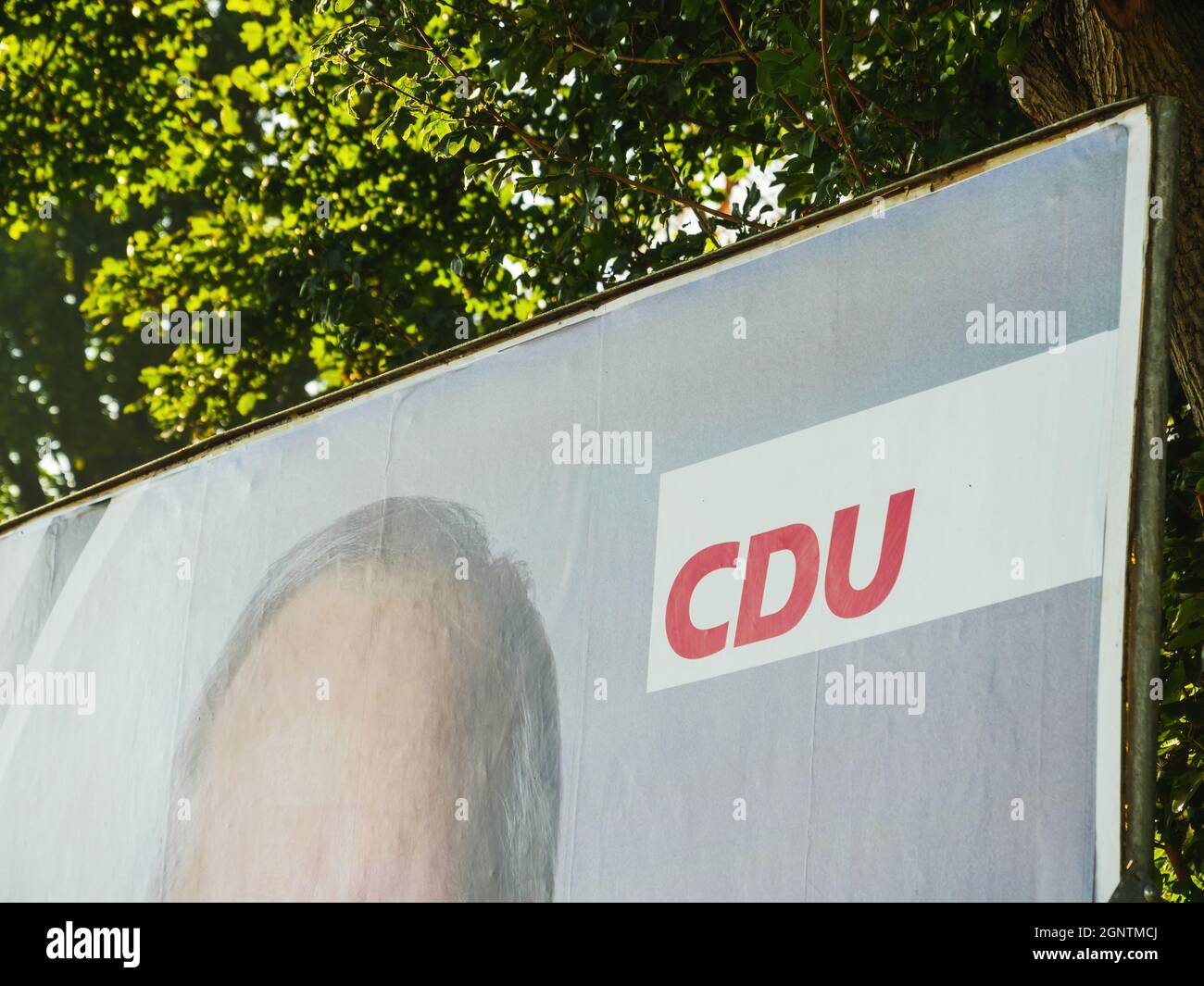 large election posters with the chancellor candidates of CDU with Armin ...
