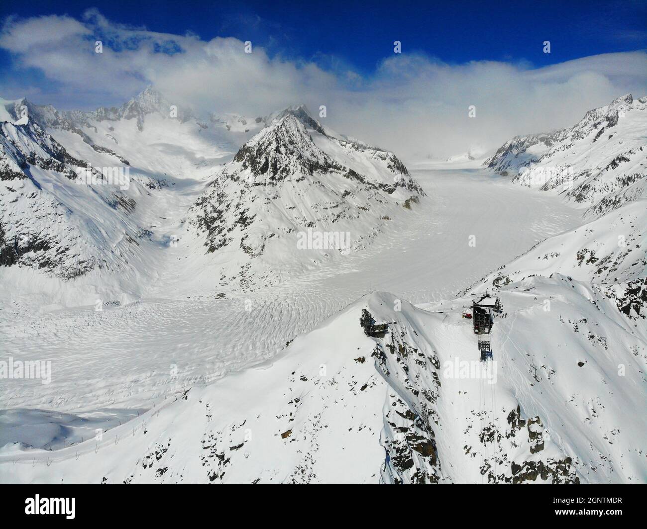 Der Aletschgletscher und das Eggishorn Stock Photo - Alamy