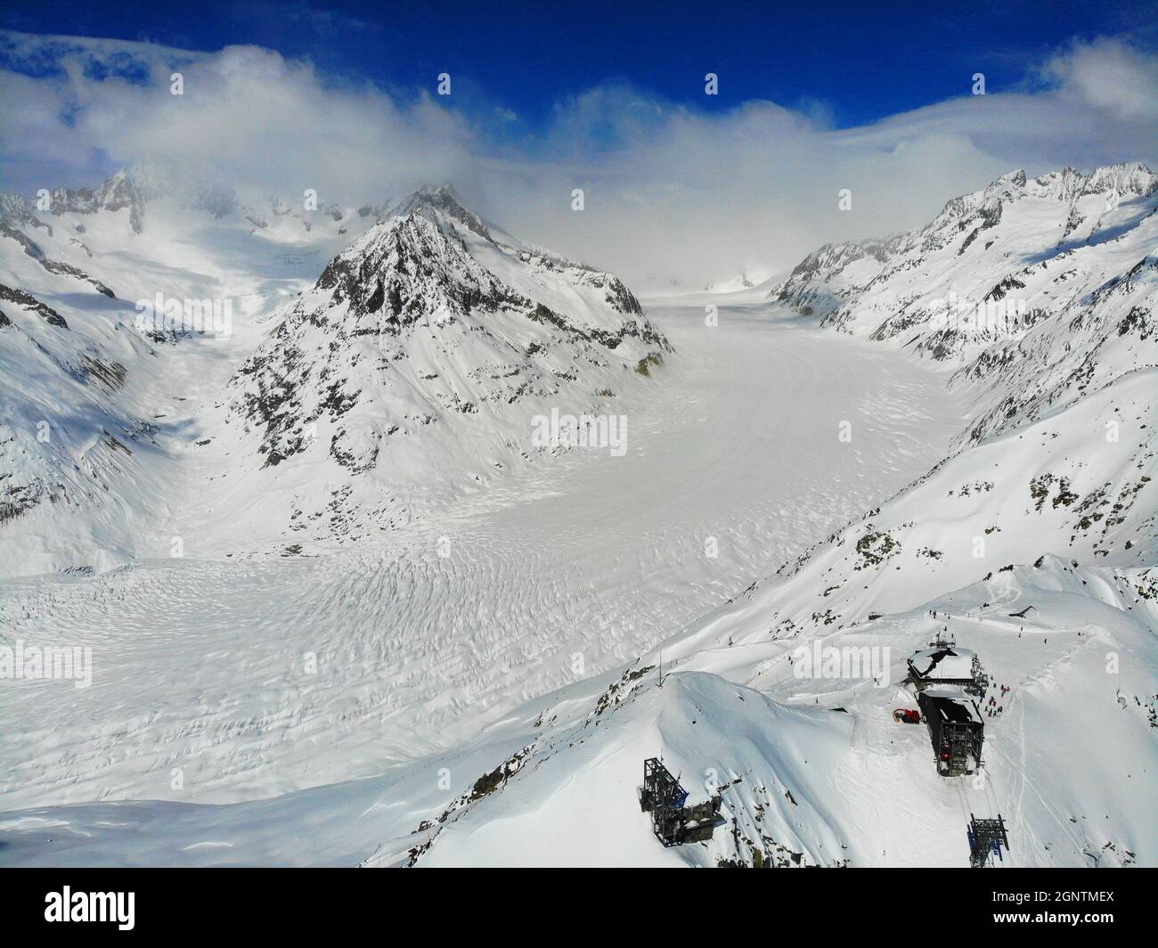 Der Aletschgletscher und das Eggishorn Stock Photo - Alamy