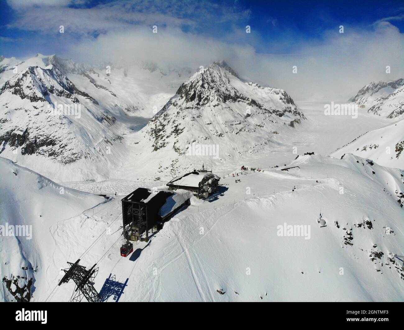 Der Aletschgletscher und das Eggishorn Stock Photo - Alamy