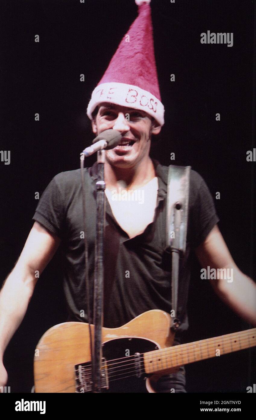 Bruce Springsteen in concert circa 1980's. Credit: Nancy Barr-Brandon ...