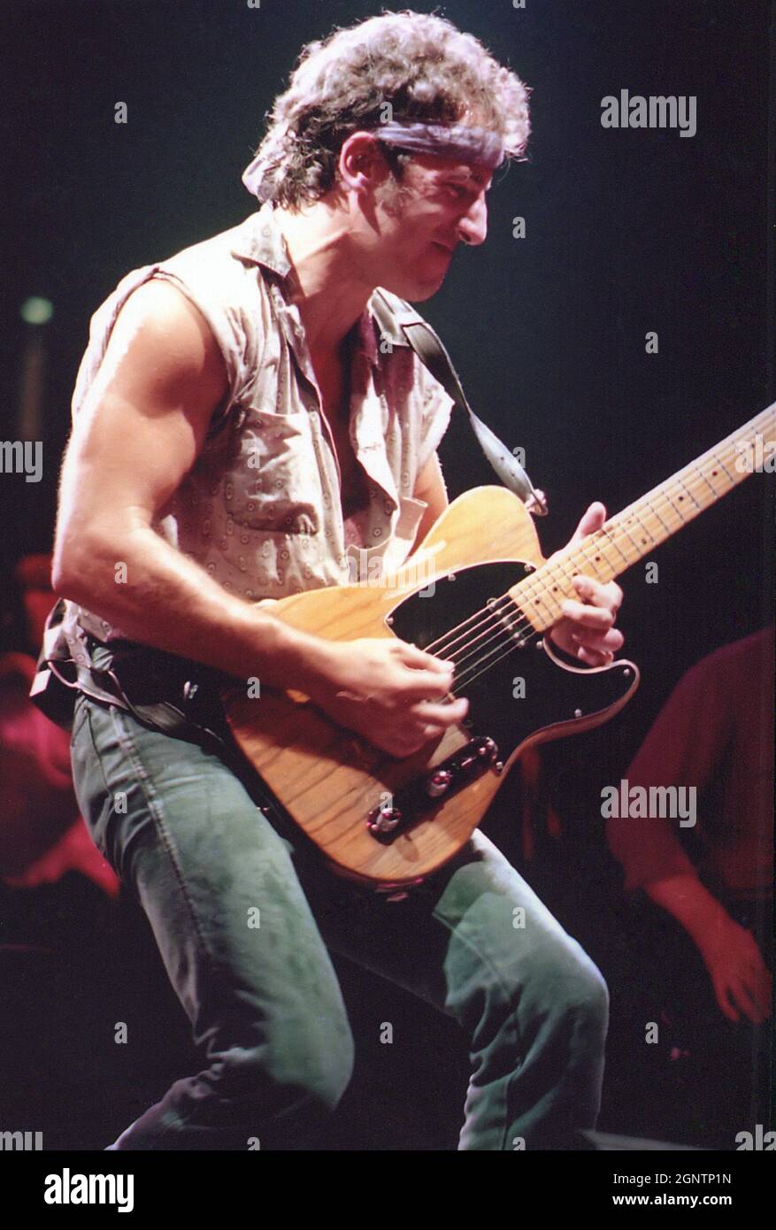 Bruce Springsteen in concert circa 1980's. Credit: Nancy Barr-Brandon ...