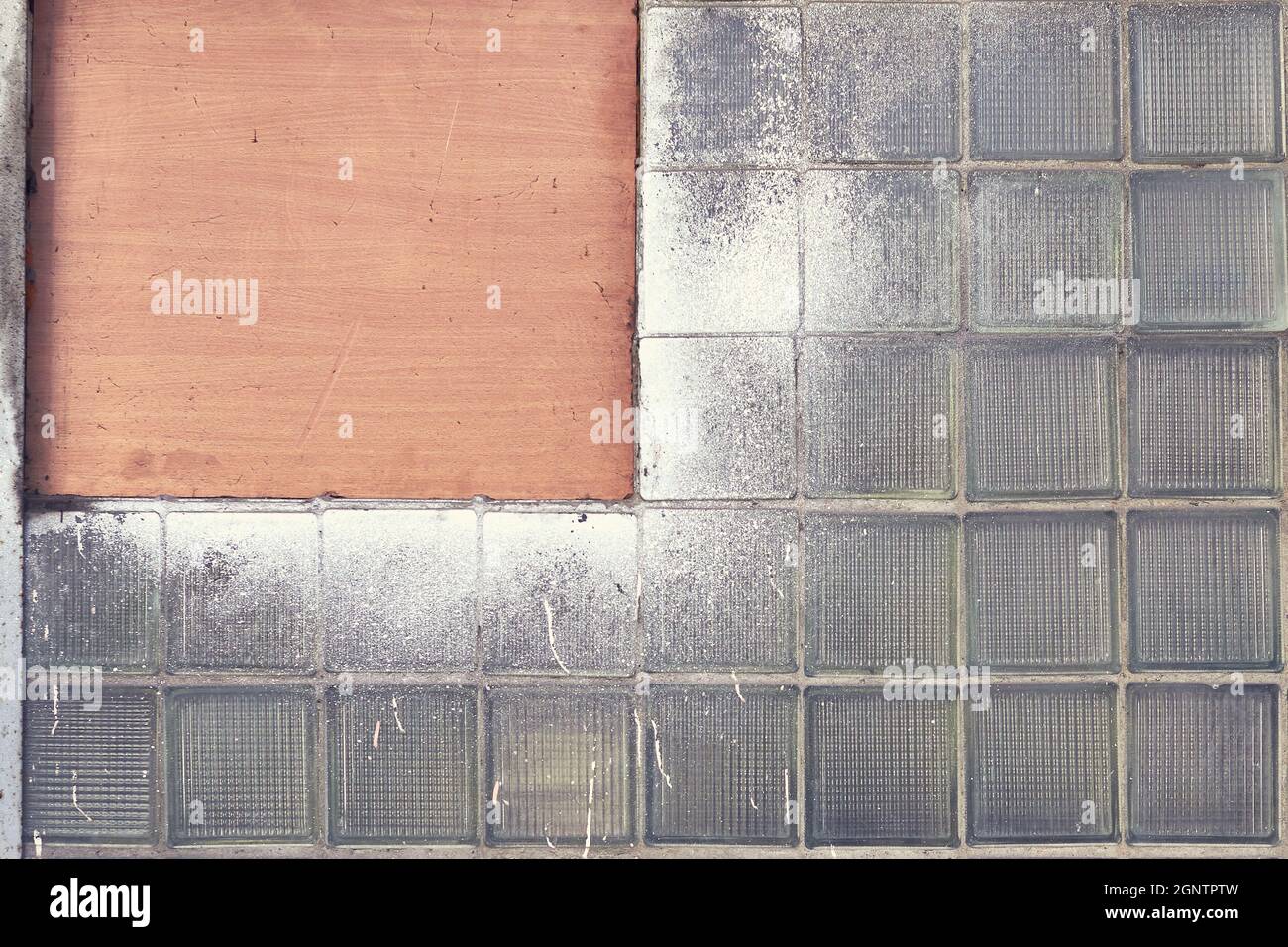 Background of old broken square windows, glass tiles Stock Photo - Alamy