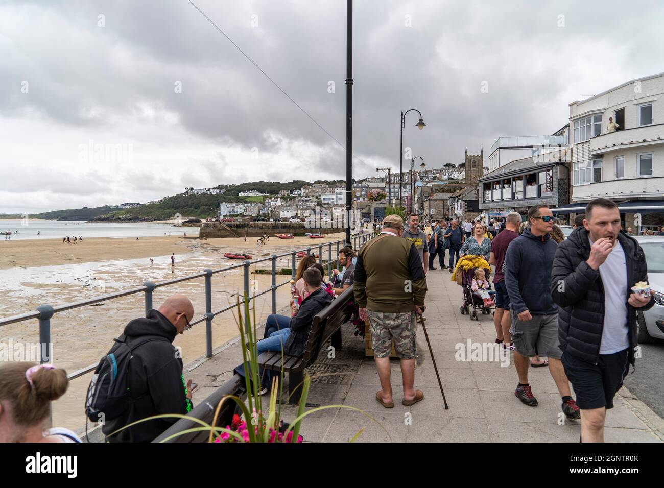 Holiday makers in St Ives, Cornwall.St Ives is one of the most famous ...