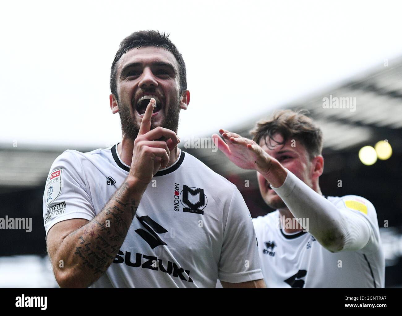 Football soccer mk dons stadium mk goal hi-res stock photography and ...