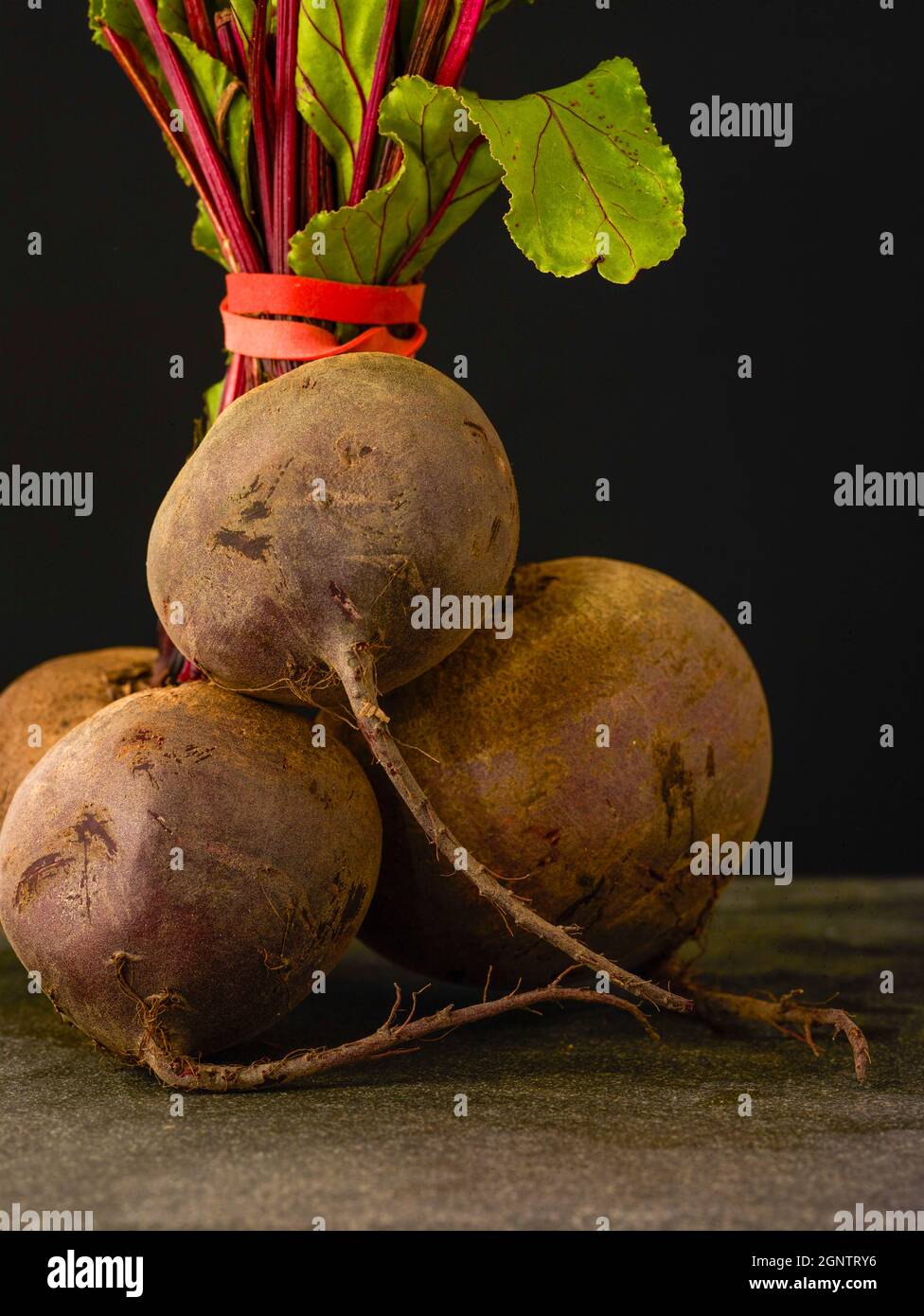Close up still life of Beetroot against a plain background, high ...