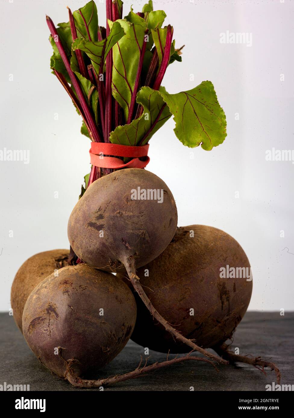 Close up still life of Beetroot against a plain background, high ...