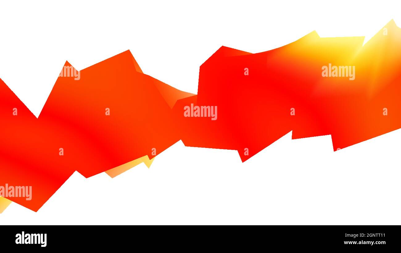 Abstract thin broken lines with a color gradient from scarlet red ...