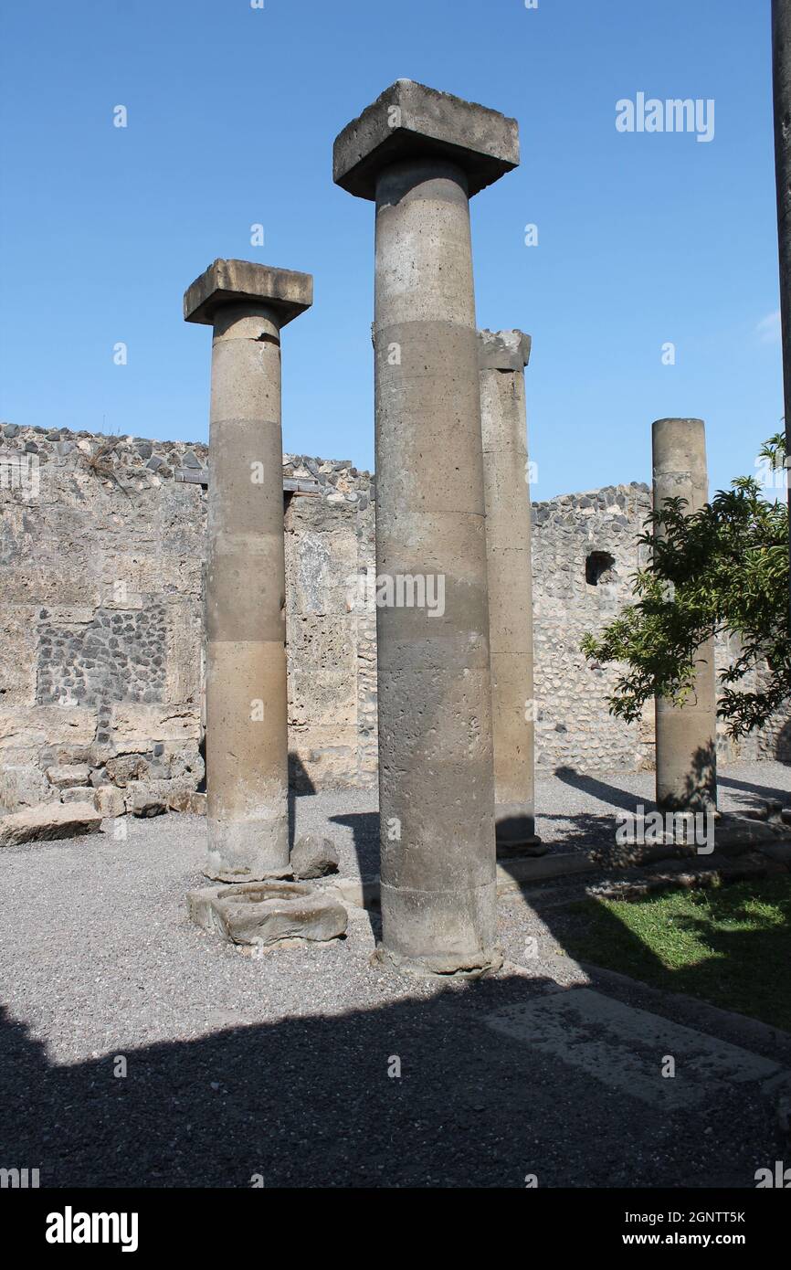 Ancient stone building ruins with culumns Stock Photo - Alamy