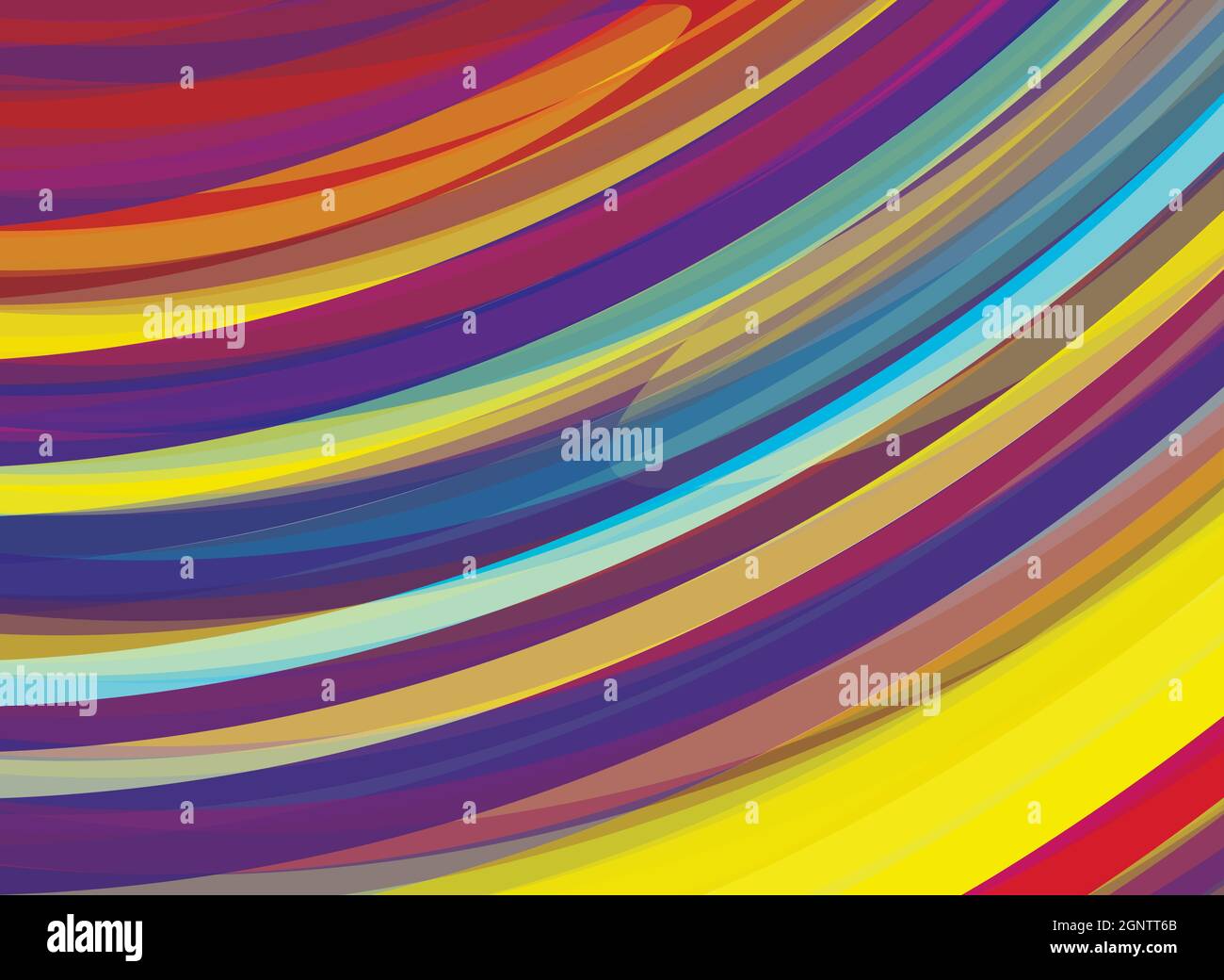 Abstract pattern with curved multicolored stripes. Artistic vector ...