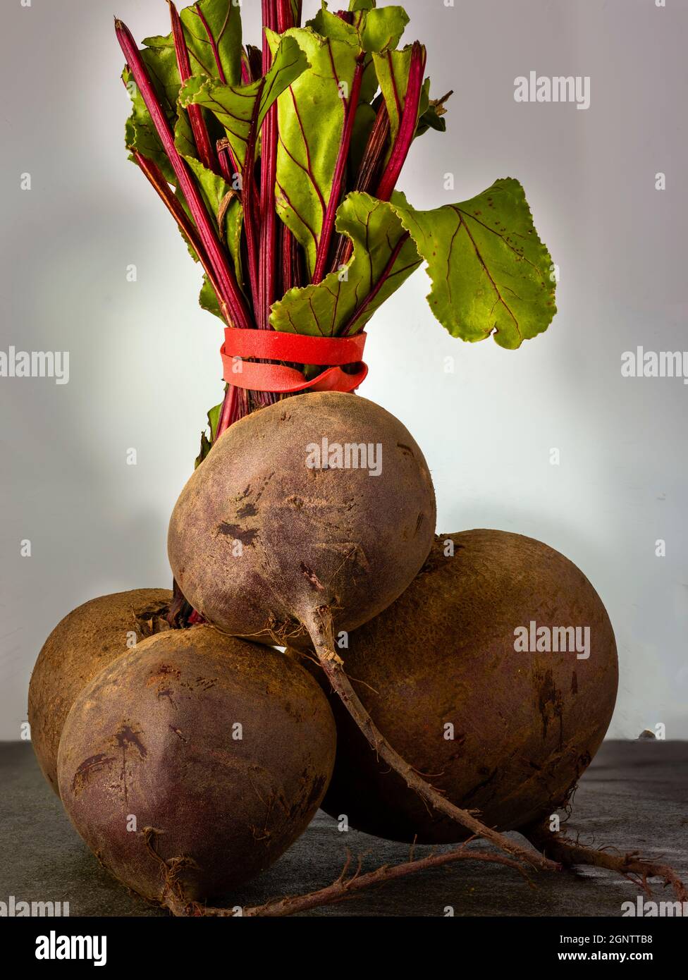 Close up still life of Beetroot against a plain background, high ...