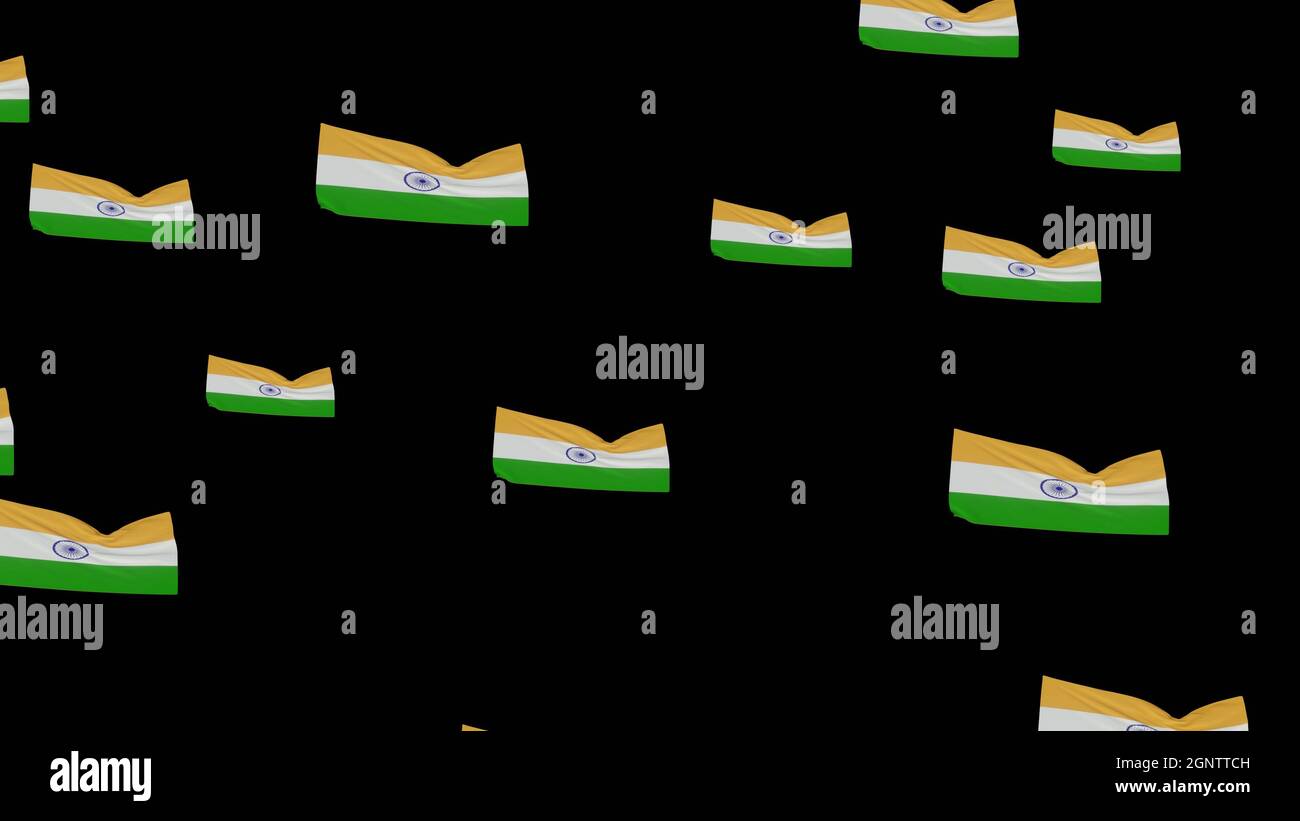 Black background with a waving Indian flag pattern Stock Photo - Alamy