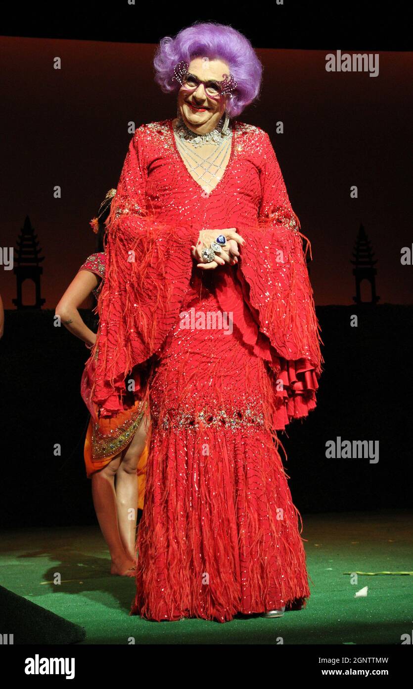 London, UK. 131113. Dame Edna Everage - aka Barry Humphries - at a ...