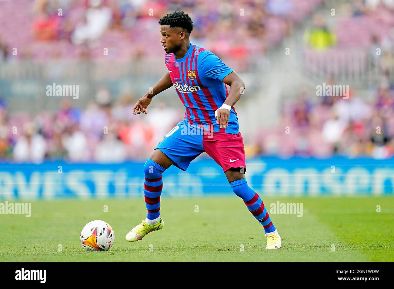 Ansu Fati of FC Barcelona during the La Liga match between FC Barcelona ...