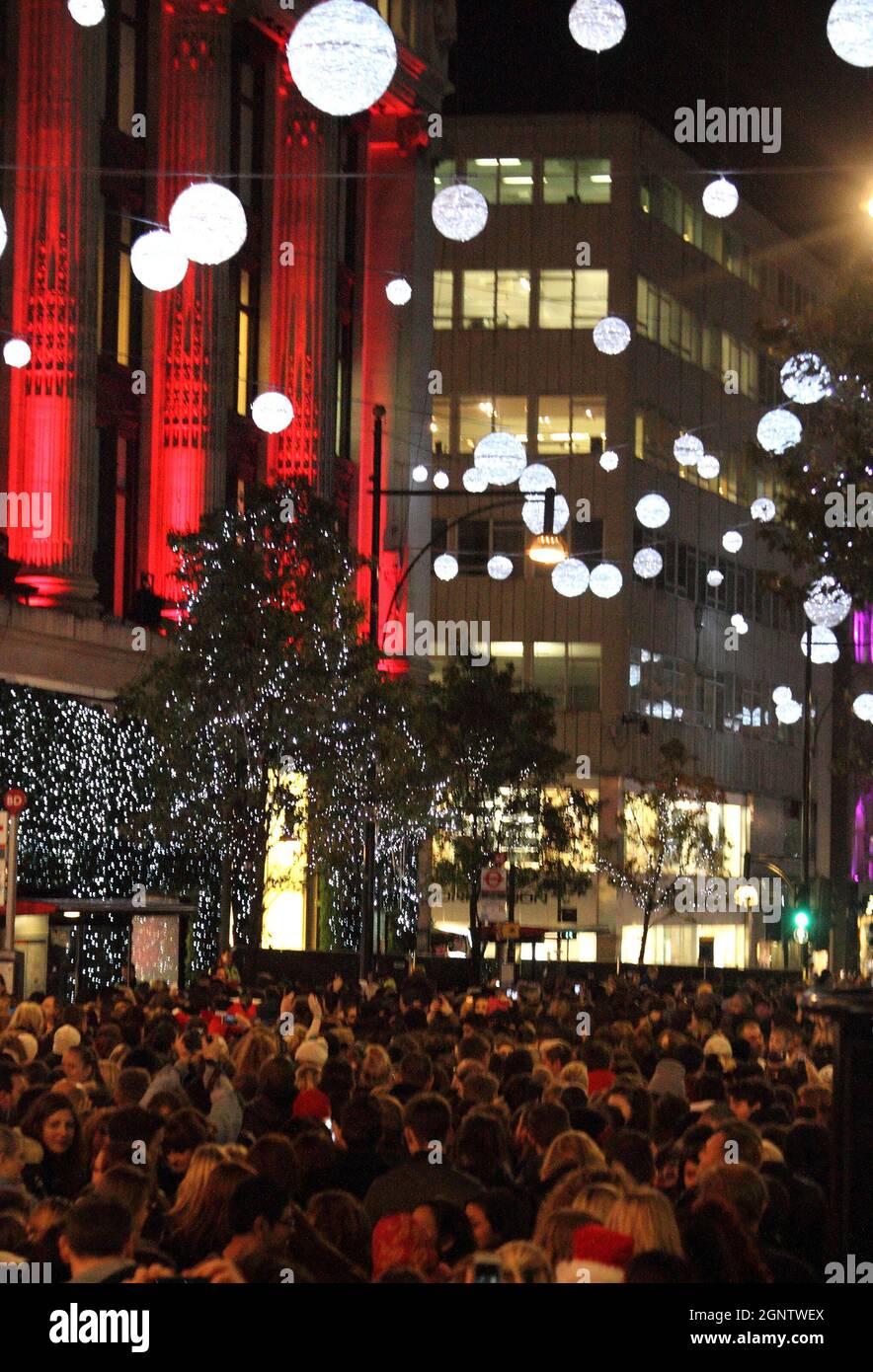 London. UK. The Oxford Street Christmas Lights Switch On ceremony ...
