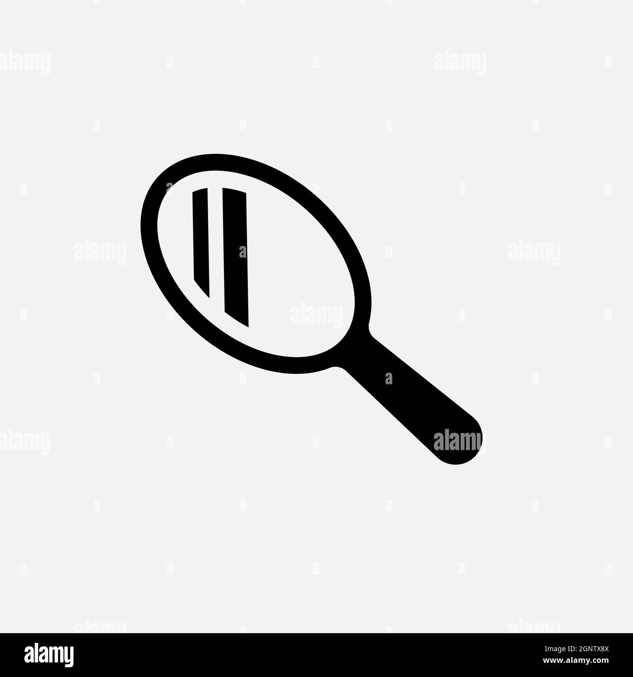 Hand mirror vector icon. Beauty line illustration hand mirror makeup ...