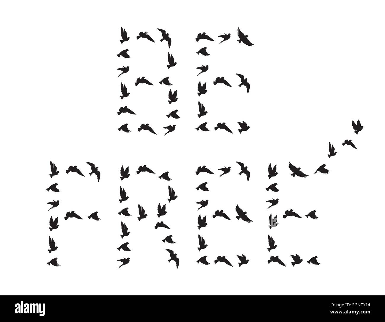 Flying Bird Shapes
