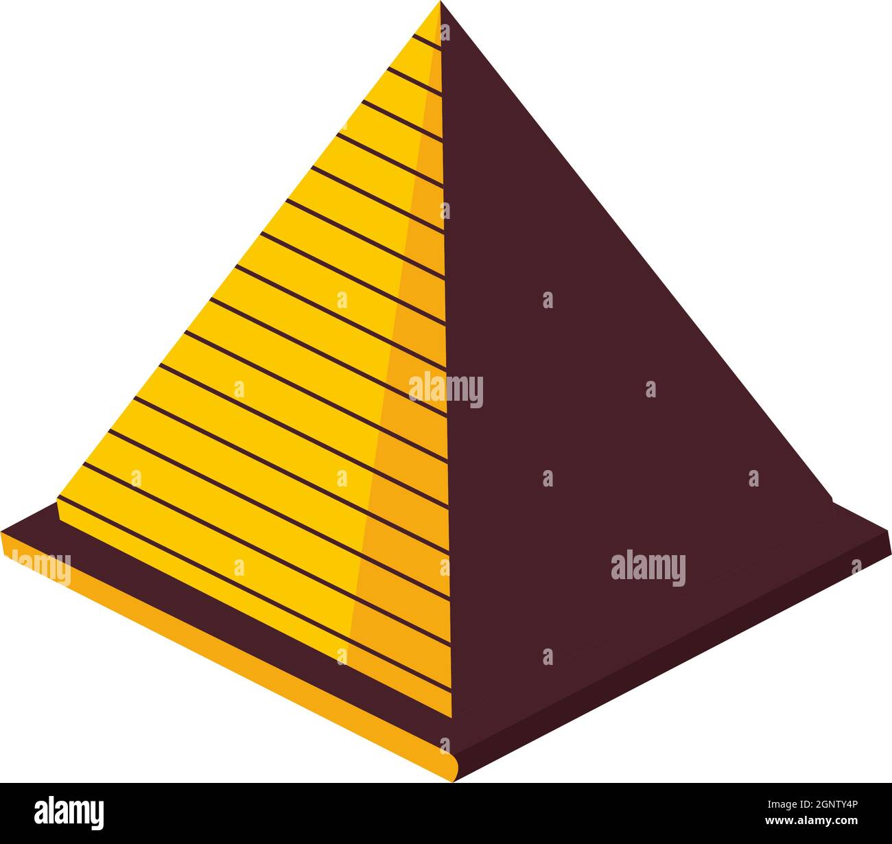Gold pyramid on white background Stock Vector Image & Art - Alamy