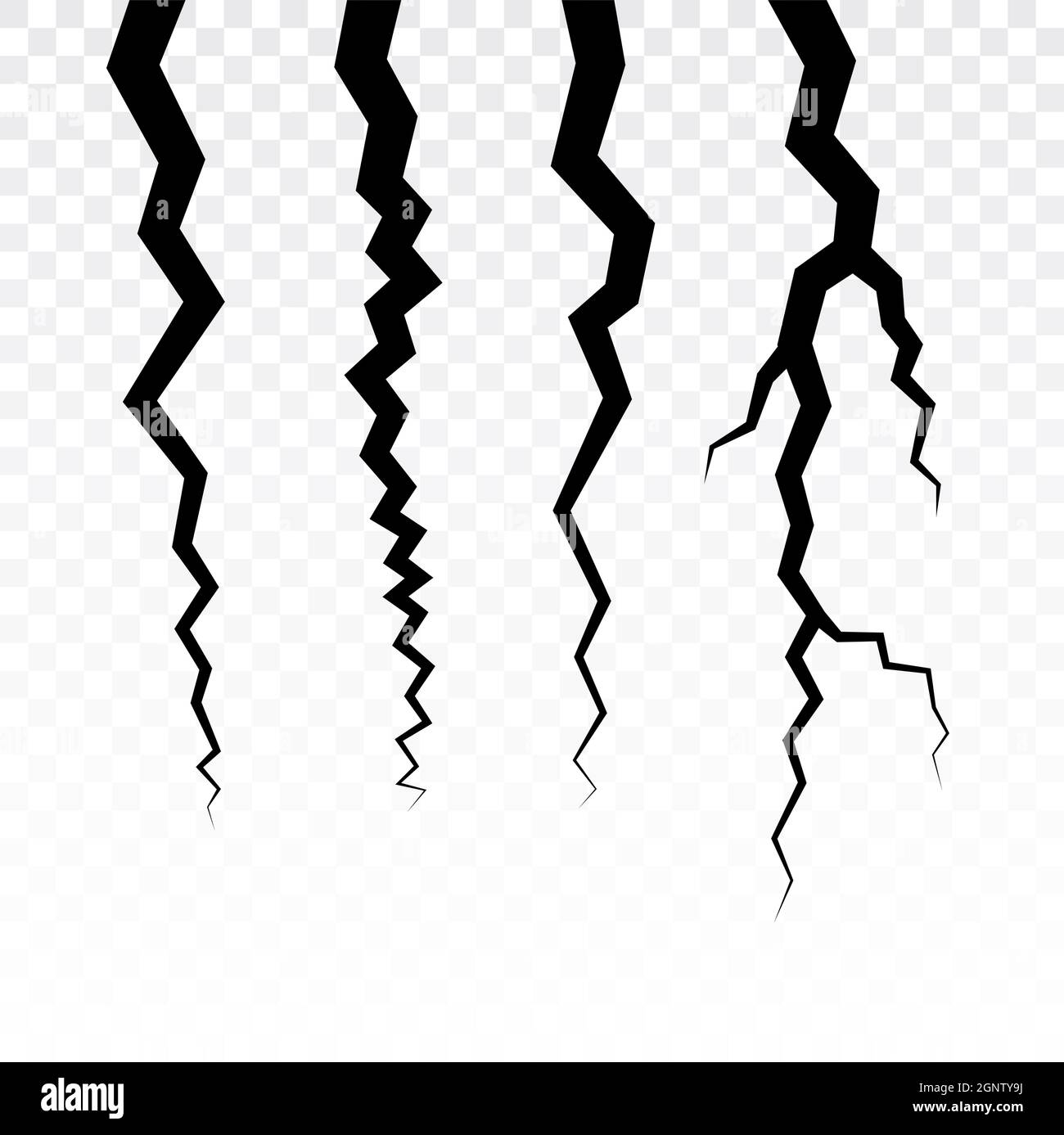 Crack vector wall line effect. Ground broken cracked wall earthquake ...