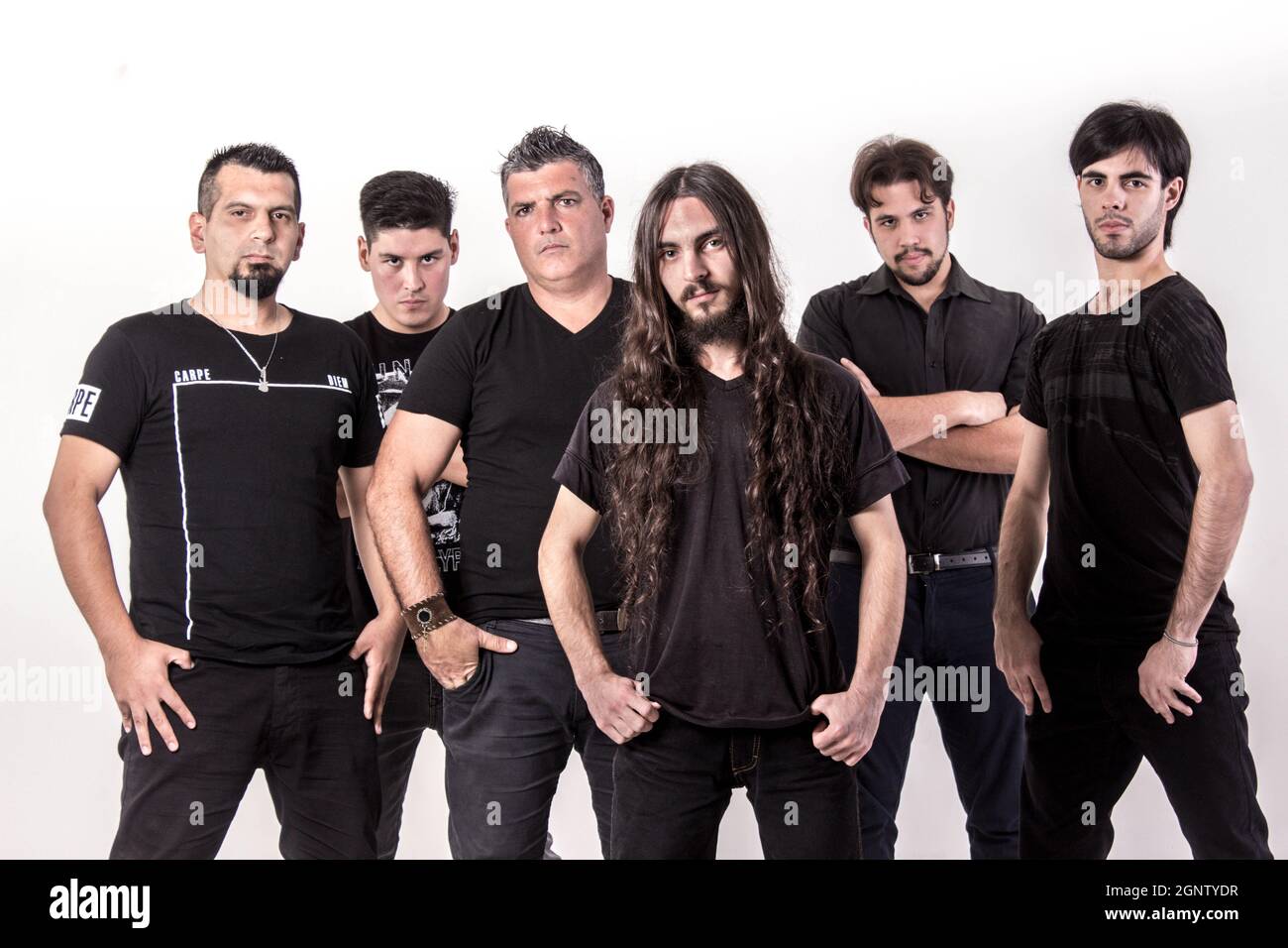 Band portrait with a white background on studio Stock Photo - Alamy