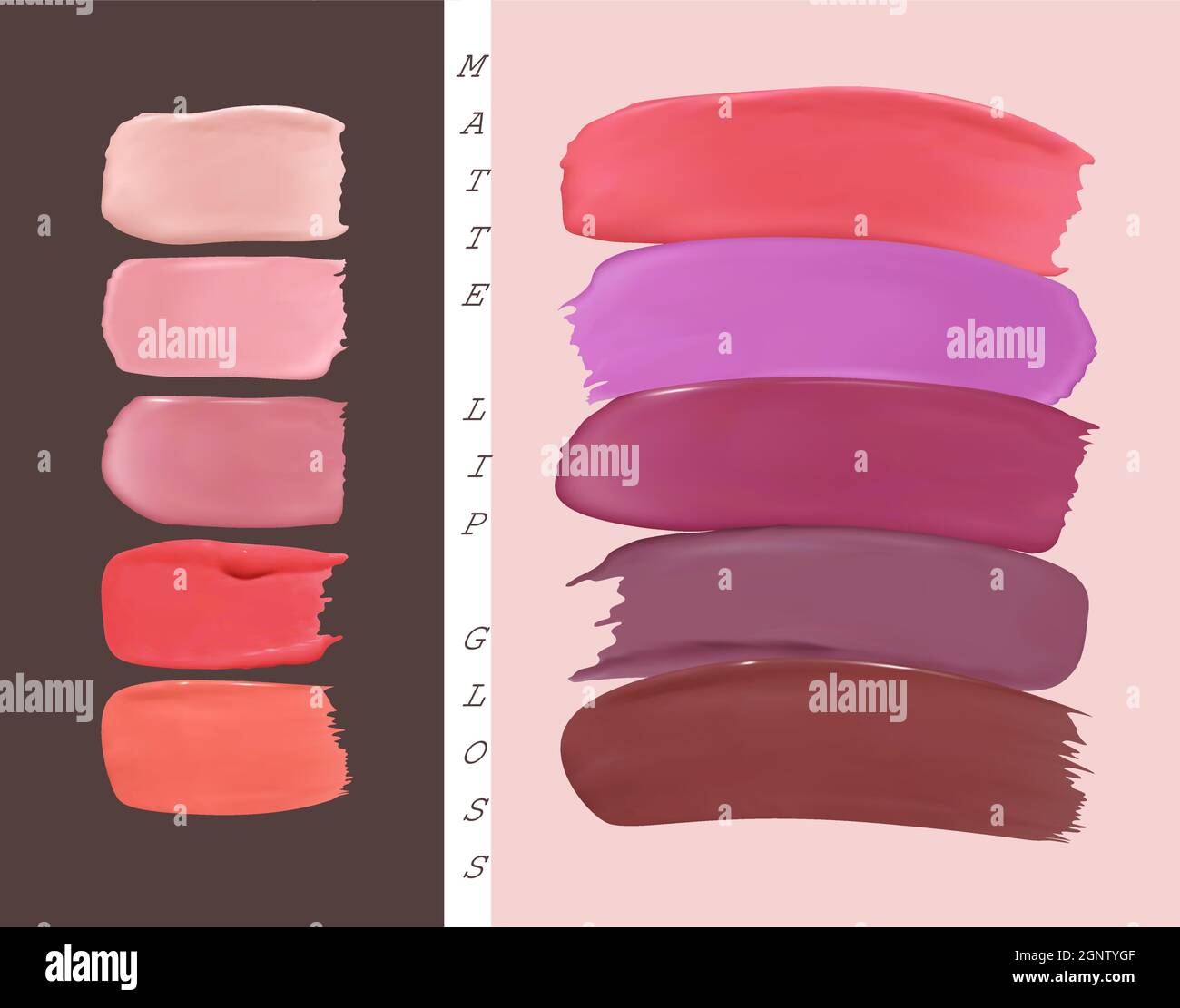 Red brush stroke makeup Stock Vector Images - Alamy