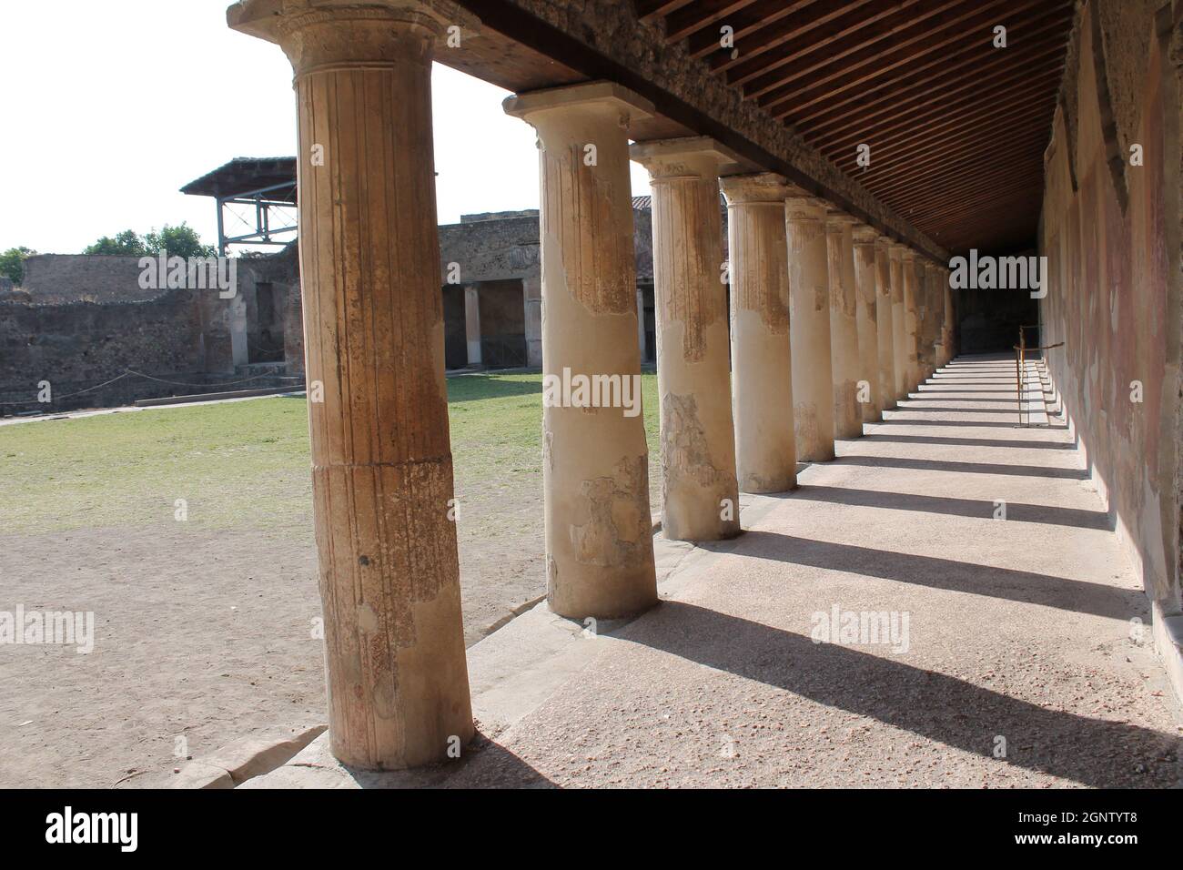 Ancient stone building ruins with columns Stock Photo - Alamy