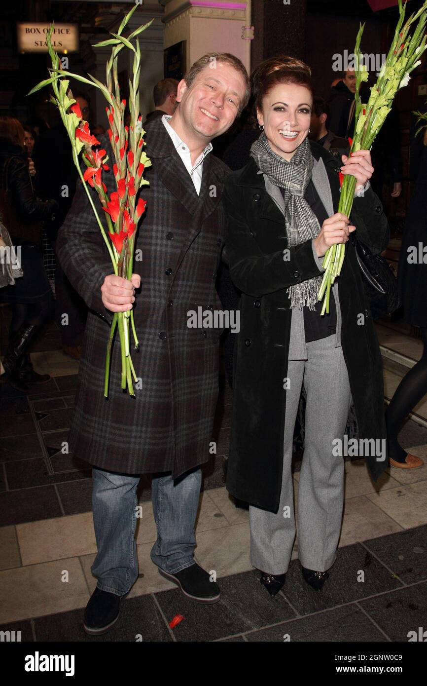 London, UK. 151113. Jon Culshaw and Emma Samms at 'Eat, Pray, Laugh ...
