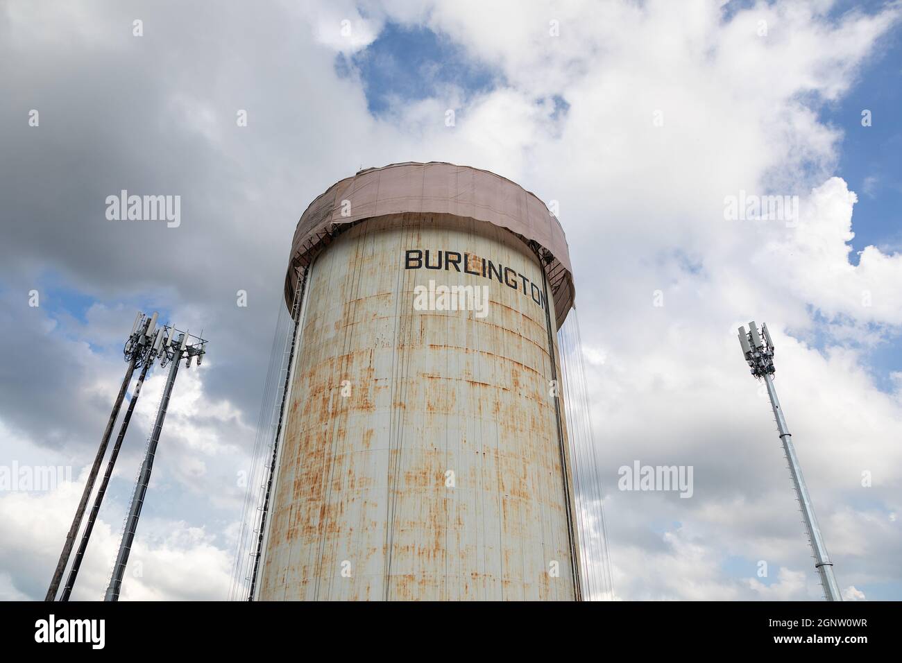 Sandblasting and painting the Koestner Street water tower in Burlington ...