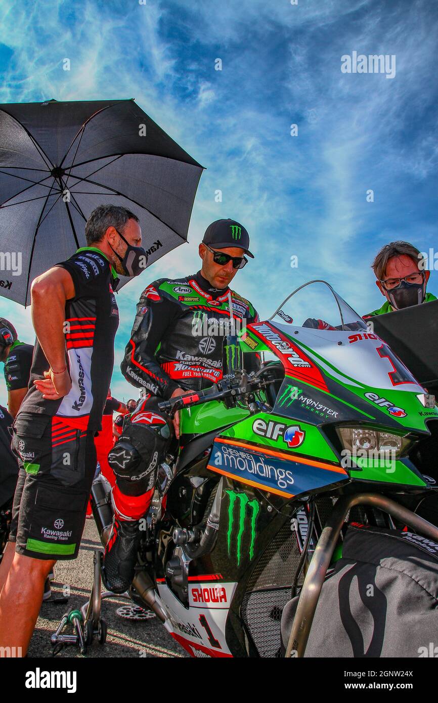 WSBK 2021 Superbike, # 1 Jonathan Rea at race and grid Stock Photo - Alamy
