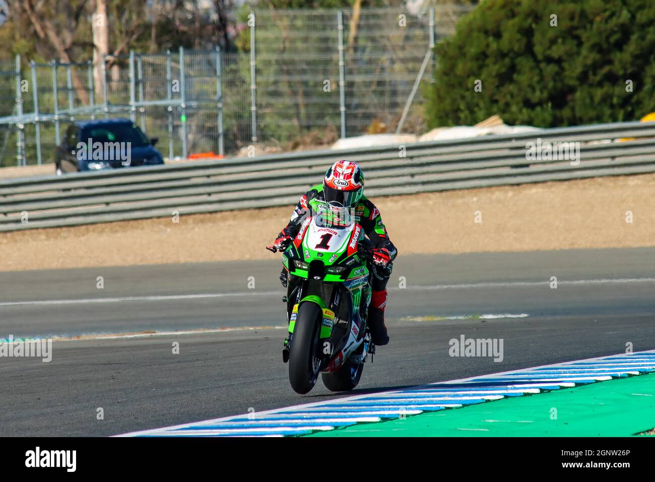 WSBK 2021 Superbike, # 1 Jonathan Rea at race and grid Stock Photo - Alamy