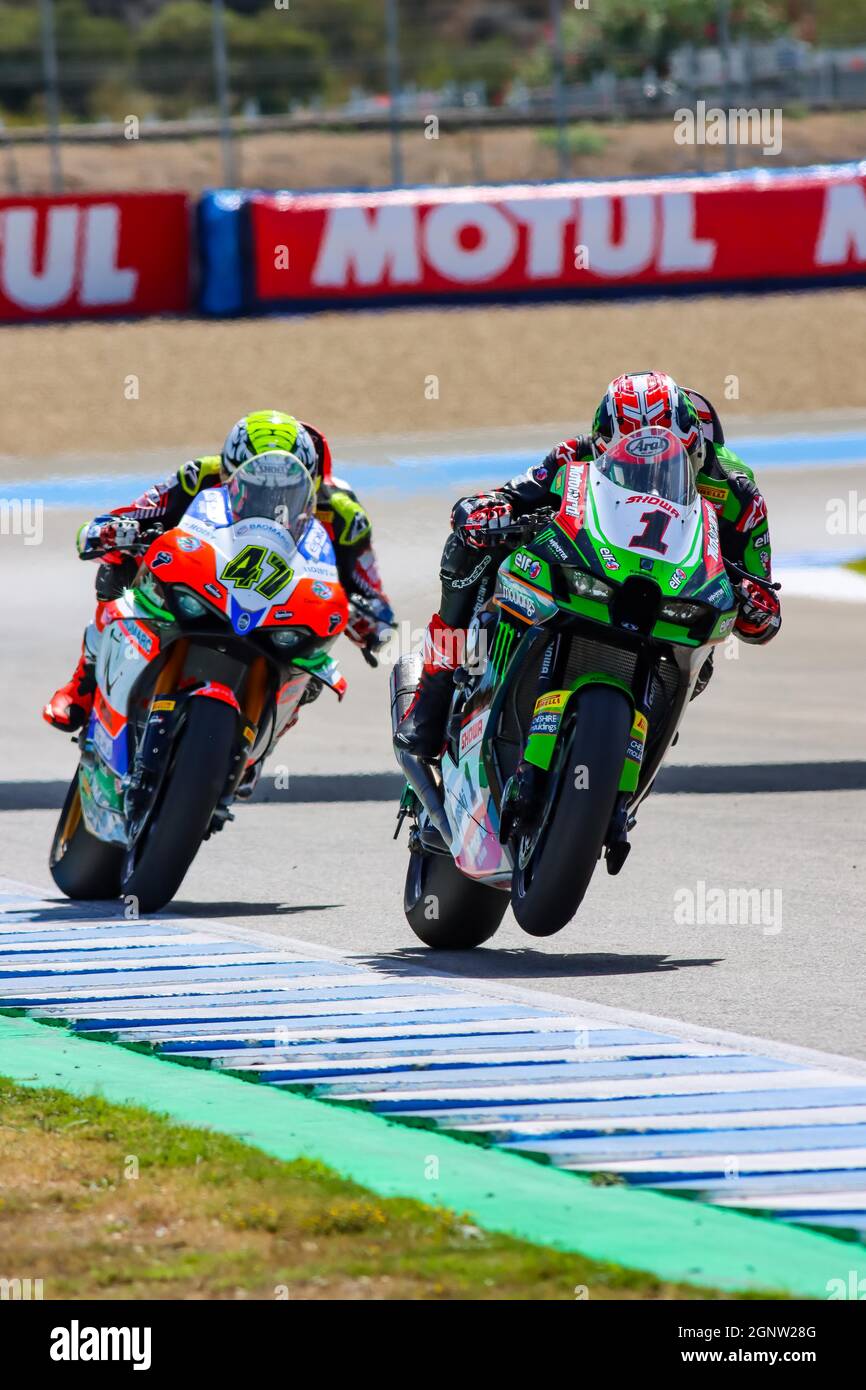 WSBK 2021 Superbike, 2th race #1 Jonathan Rea on race Stock Photo - Alamy