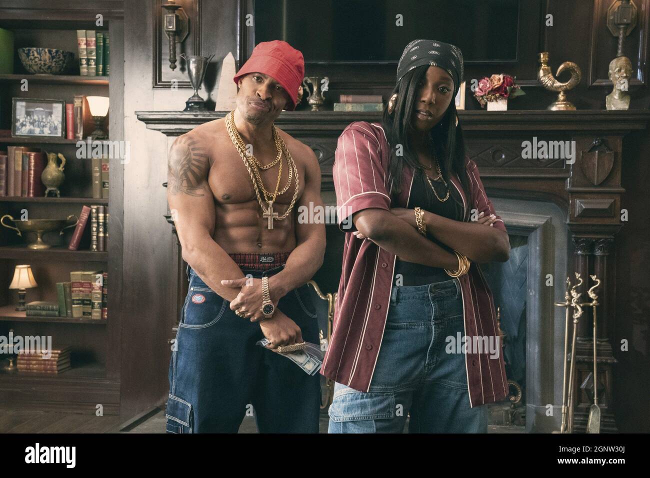 DEAR WHITE PEOPLE, from left: Brandon P. Bell, Ashley Blaine Featherson ...