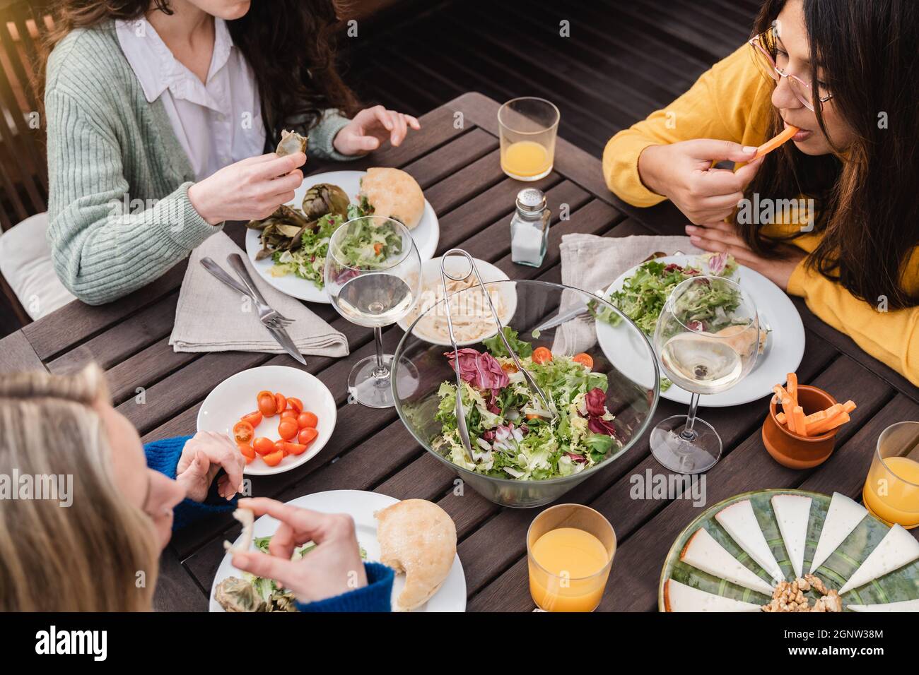 People Enjoying Healthy Food