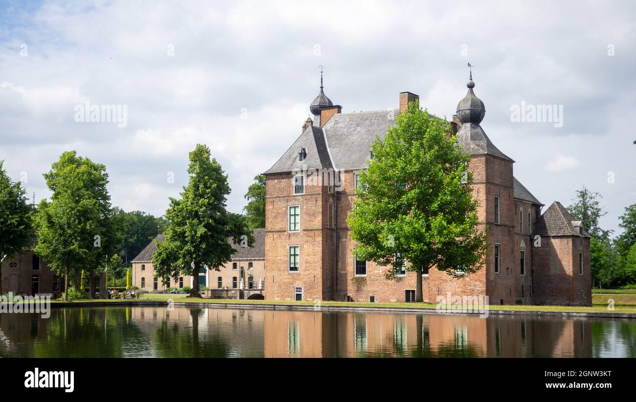 Beautiful architectural details of the Cannenburg Castle in Vaassen ...
