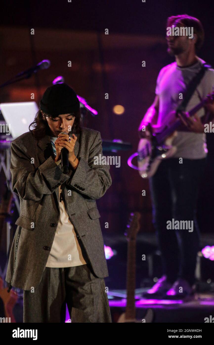 Rome, Italy. 27th Sep, 2021. Arianna Del Ghiaccio aka Ariete, Italian ...
