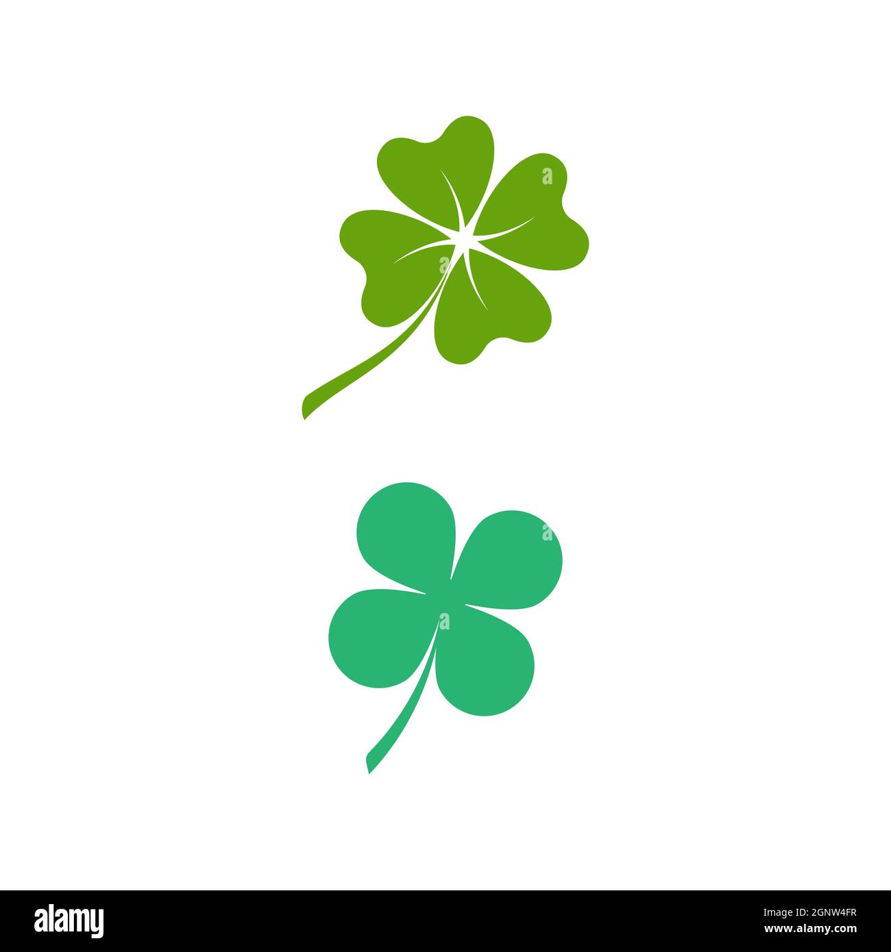 Green Clover Leaf icon Template Design Vector Stock Photo - Alamy