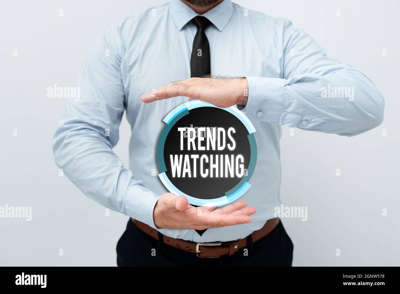 Text caption presenting Trends Watching. Business concept change or ...