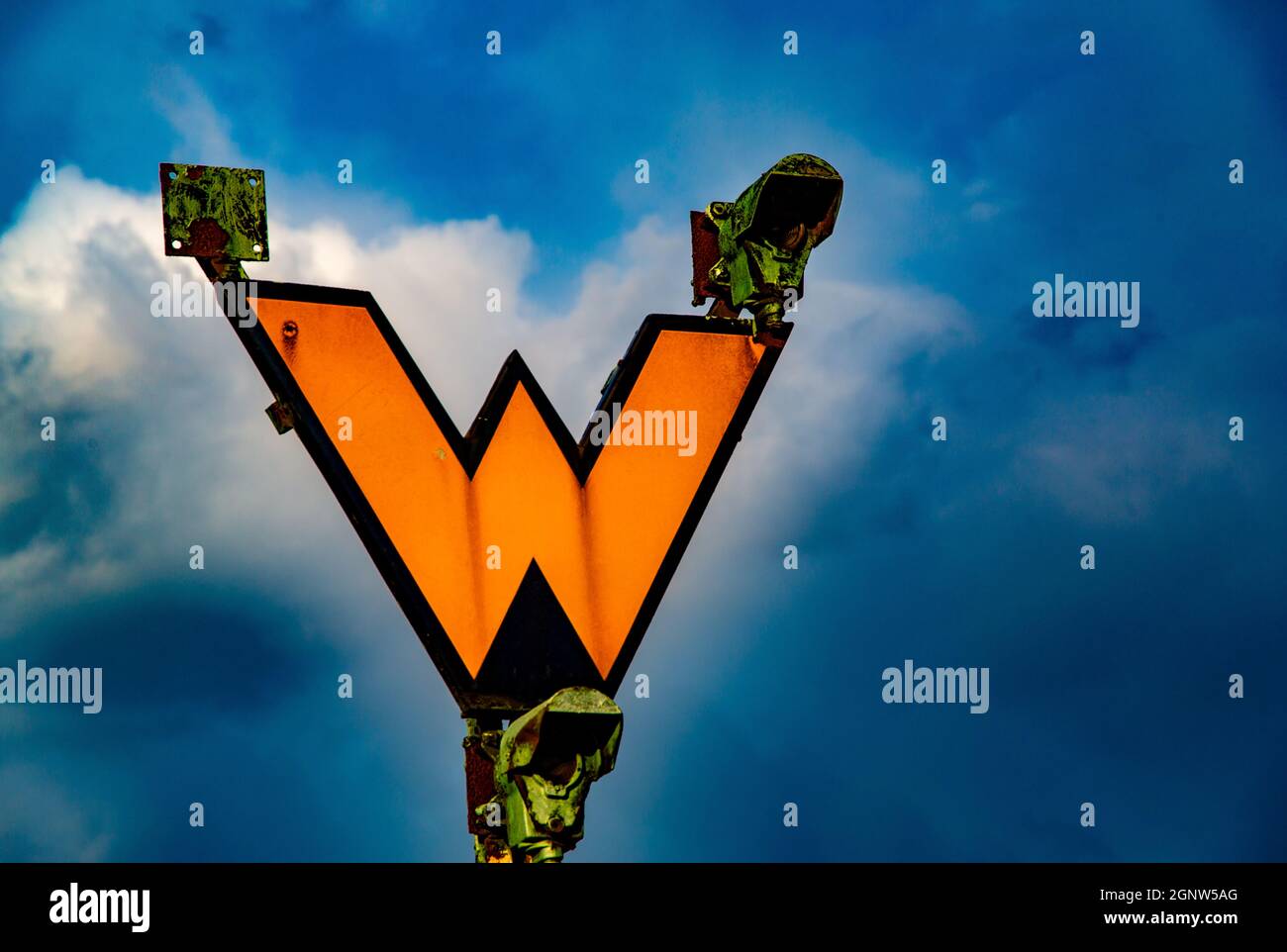 The letter W as a reallife object. Depiction of parts of the alphabet ...