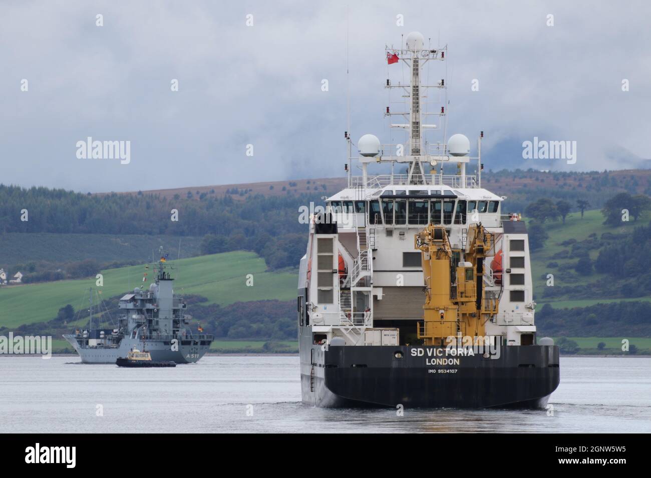 SD Victoria, a worldwide support vessel operated by Serco Marine ...