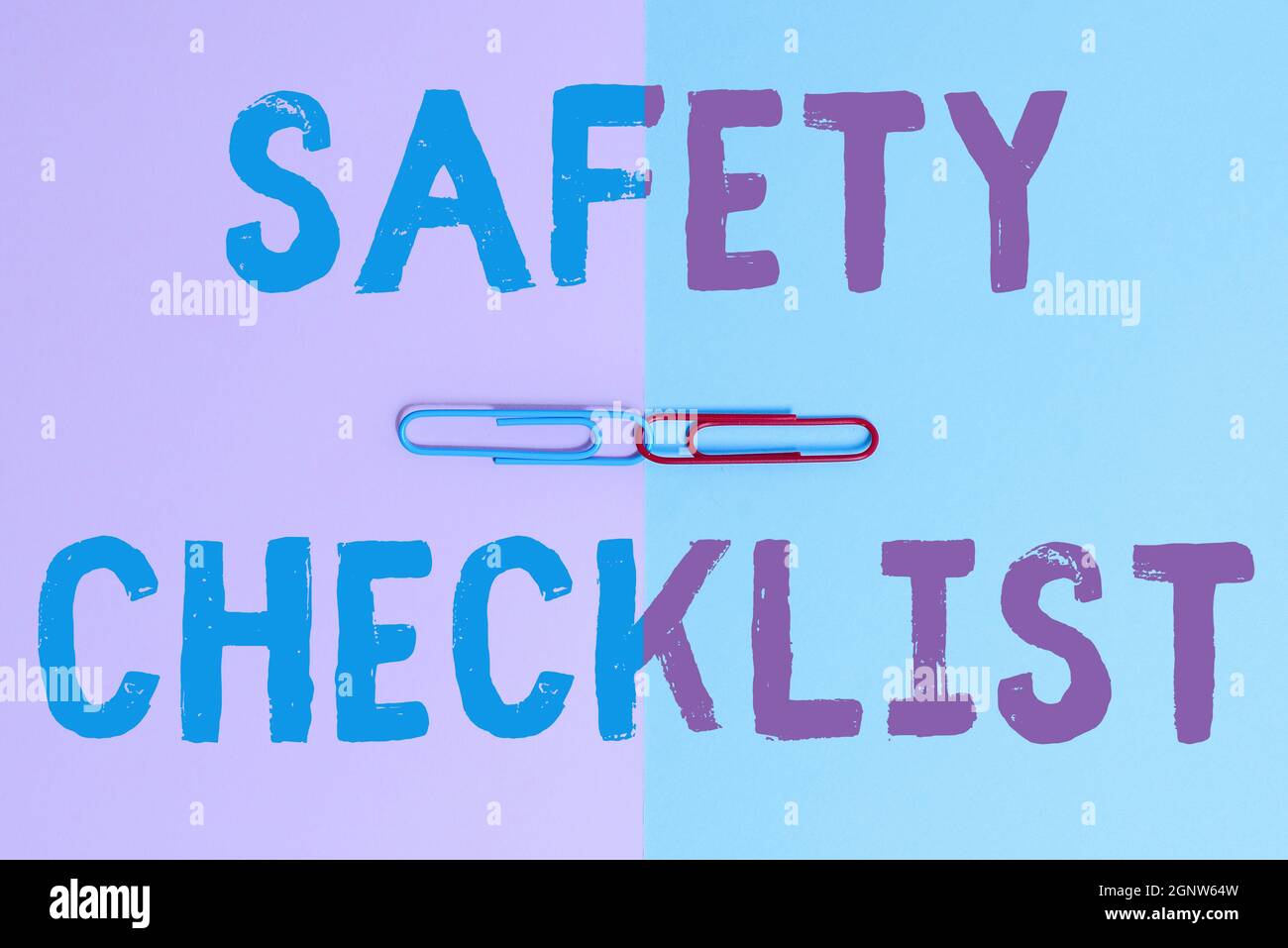 Text showing inspiration Safety Checklist. Concept meaning list of ...
